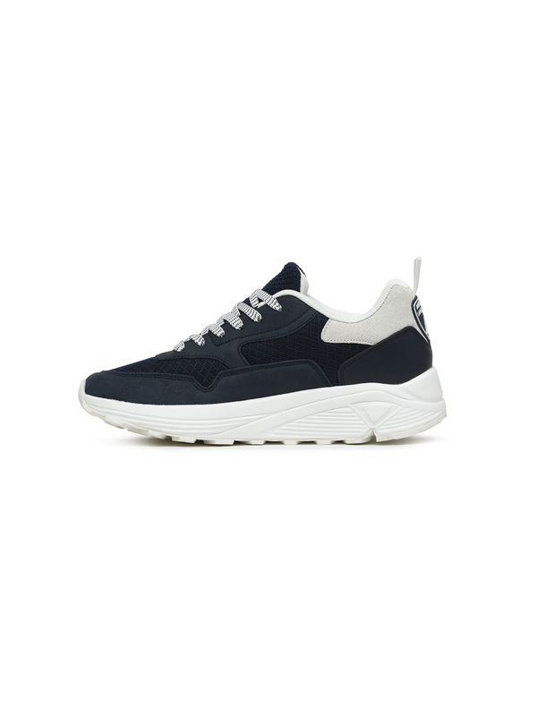 AUTOMOBILI LAMBORGHINI SNEAKERS IN LEATHER AND MESH - BLUE ...